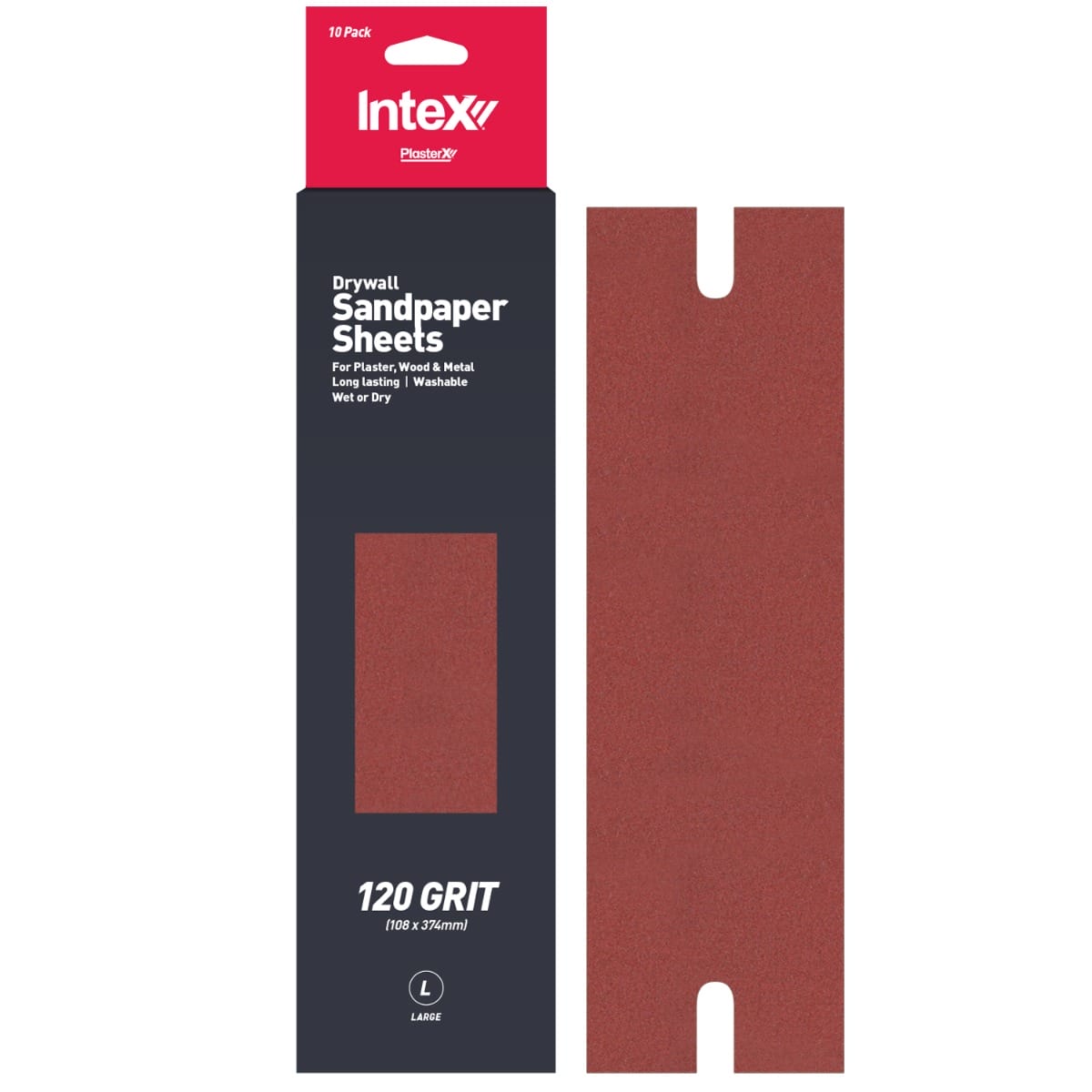 Buy PlasterX® Sandpaper Sheets Large 120 Grit (Pack of 20) o